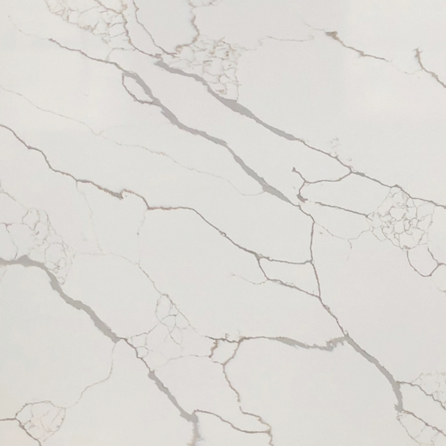 Samantha Artificial Quartz, White Man-made Quartz Countertops, Vanity ...