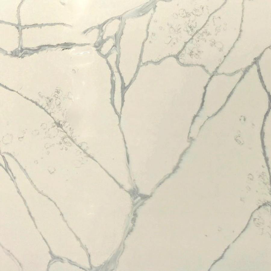 Calacatta Kem Artificial Quartz, White Man-made Quartz Countertops ...