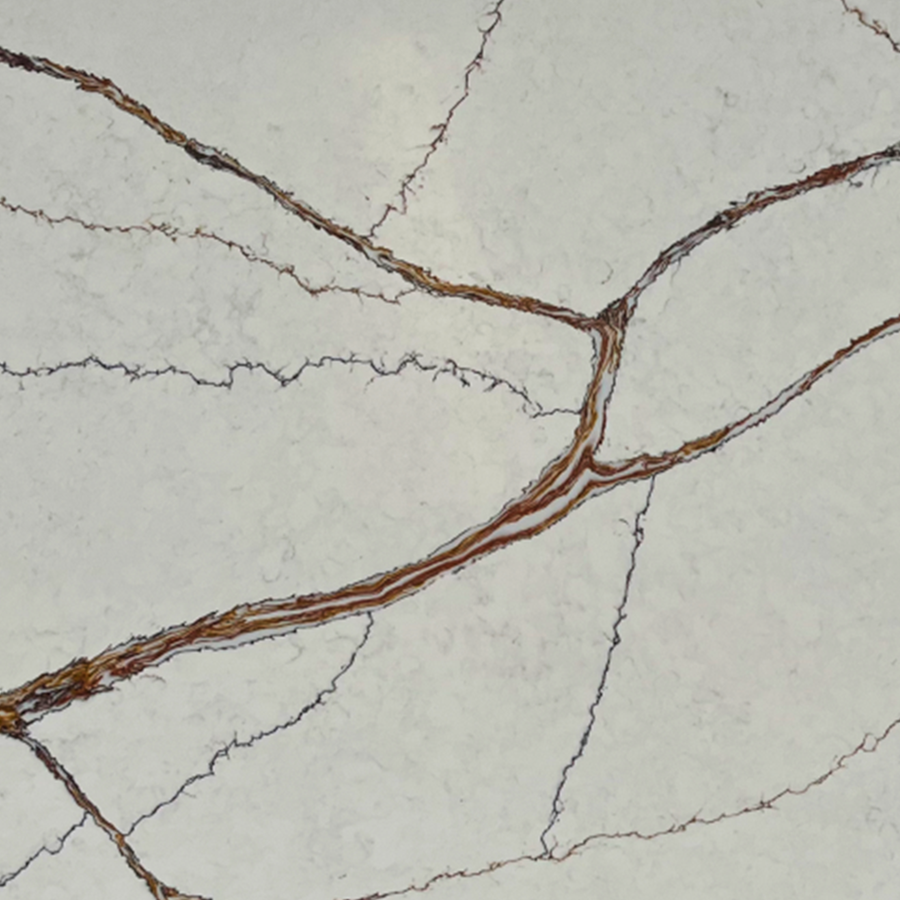 Calacatta Pacific Artificial Quartz, White Man-made Quartz Countertops ...