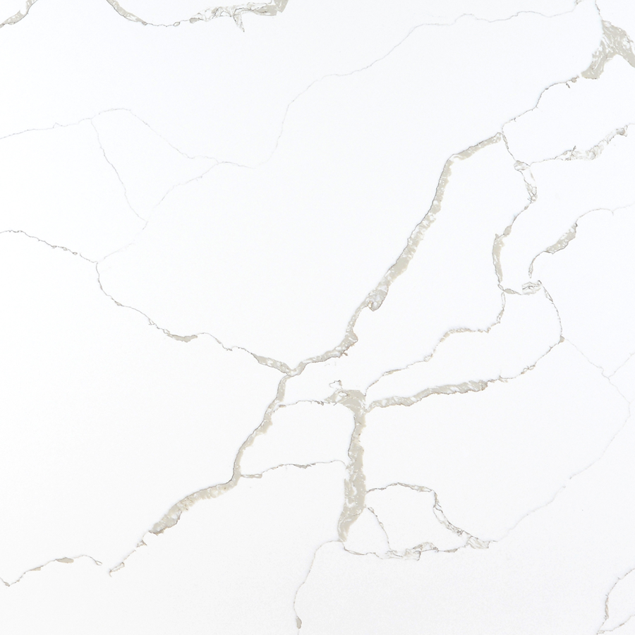 Gold Alaska Artificial Quartz, White Man-made Quartz Countertops ...