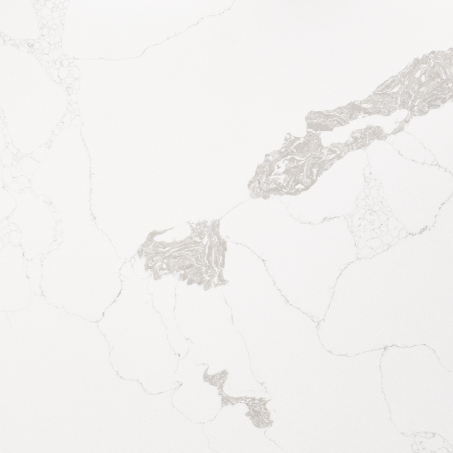 Silver Ice Artificial Quartz, White Man-made Quartz Countertops, Vanity ...
